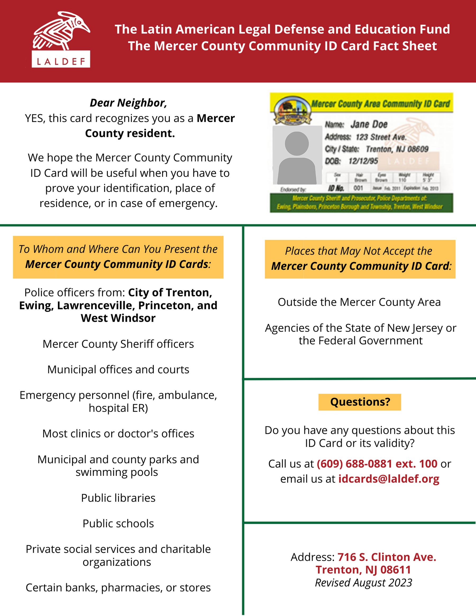 Community ID Cards – LALDEF